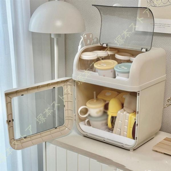 【発売日：2023年05月31日】商品の説明サイズ：A=33*28*41cm。具体的なデザインは製品図を見てください。注意：哺乳瓶、コップなどは含まれていません。無毒性PP素材を採用して、無臭、錆びなく、抗菌、耐久性にも強いです。フタ付きな...