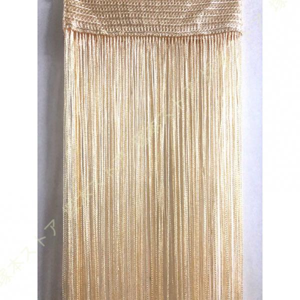 【発売日：2023年01月12日】のれん ストリングカーテン   のれん ひものれん おしゃれ フリンジカーテン 美容室 サロン バー 幅100×丈200cm オレンジ ストリングカーテン ホワイト 洗える ひもカーテン カット可能 ひもス...