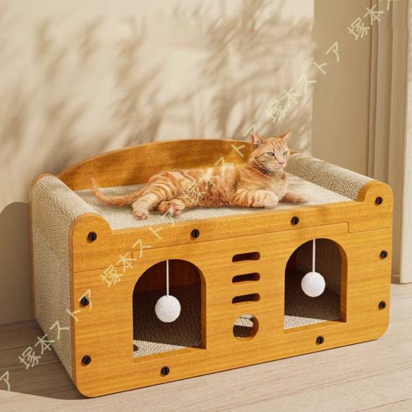 【発売日：2025年03月05日】◆【適用対象】：子猫から大型猫まで。見た目が可愛く。多機能タワーです！