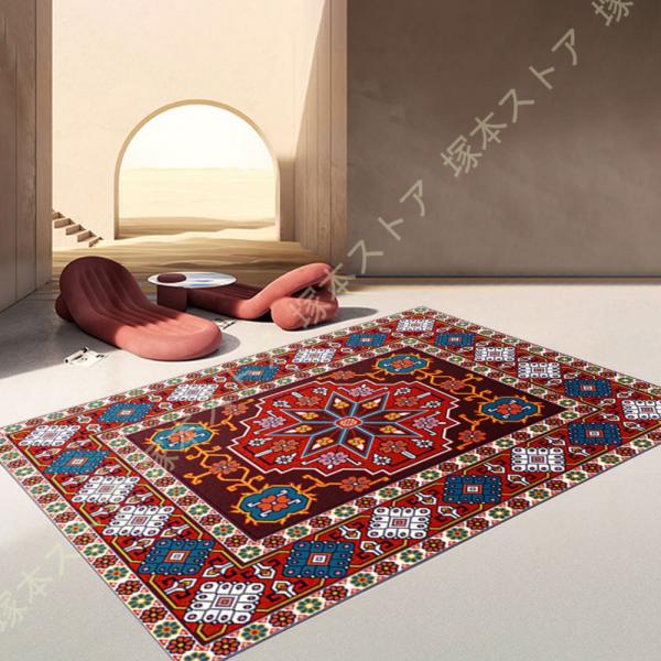 【発売日：2023年05月17日】◆全体の厚さは約6mmです。 ◆材質：（表）ポリエステル ／ 裏面：不織布(滑り止め加工)  上品で優美に、そして、華やかな、上品で豪華、エレガントタイプのペルシャデザインです。 お部屋を華やかに彩りますの...