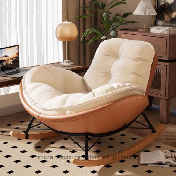 【発売日：2025年05月04日】製品名: ロッキングチェア/ロッキングチェア リクライニングチェアスタイル: モダン内部充填物：コットン使用シナリオ: 寝室、リビングルーム、バルコニー、テラス、庭、その他のレジャーエリア※詳しいサイズ情報...