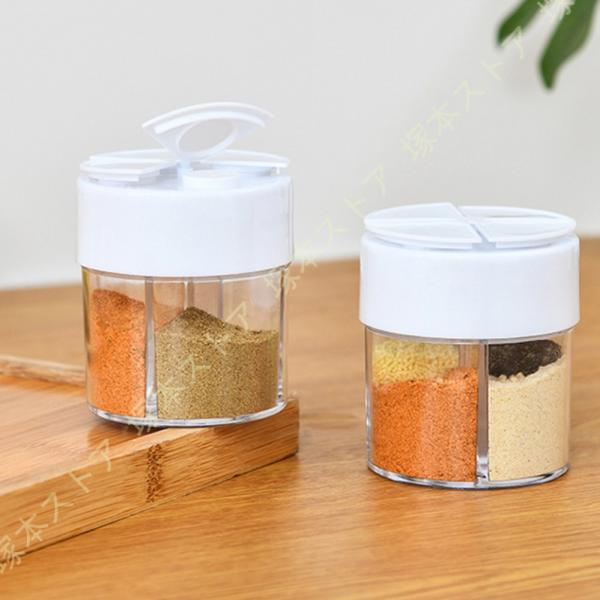 【発売日：2023年03月28日】商品の説明材質：PP+PSSサイズ：約6.5×7.5cm色：透明+ホワイト・料理はスピード勝負、片手で4種類の調味料を出すだからスムーズ。・料理中は、食材を切ったり炒めたり、何かと忙しいから、手早く作業をし...