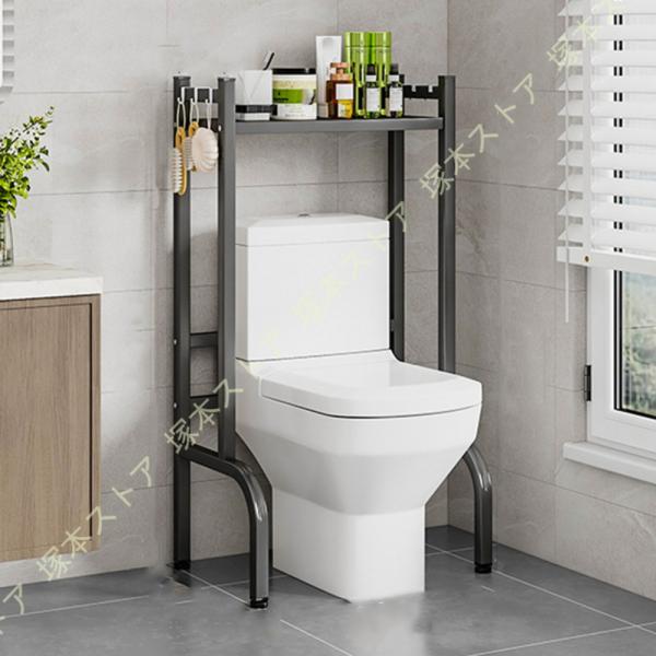【発売日：2025年06月04日】【色】白，ブラック【材質】このトイレ収納ラックは厚い鋼管で作られており、防水性、耐蝕性。【省スペース】トイレの上に設置するので、トイレの使用に影響を与えることなく物を収納できます。【安定性】4つの滑り止め付...