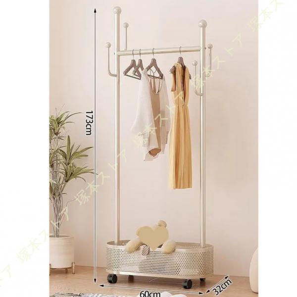 【発売日：2025年06月06日】サイズ：60*32*173材質：スチール（粉体塗装）商品特徴 【たっぷり収納できます】収納力とディスプレイどちらも実現したマルチなハンガーラック！【メッシュカゴ】バッグや小物など、お気に入りのアイテムを「魅...