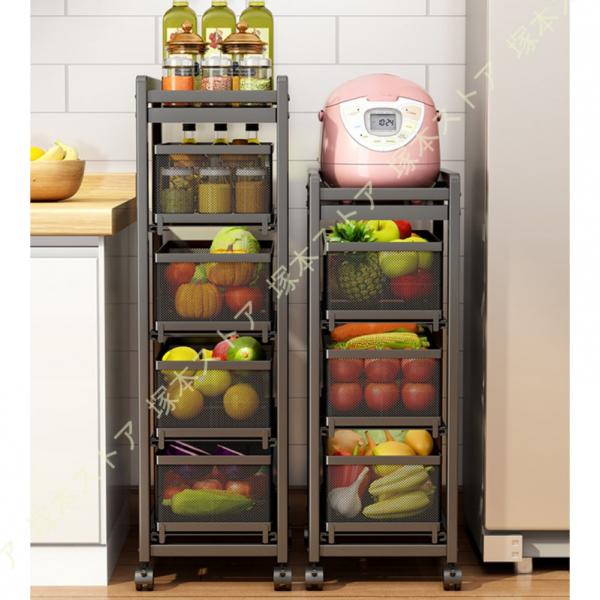 【発売日：2025年03月06日】【商品仕様】セット内容:隙間収納ラック本体、取付け説明書丈夫なスチール製で、耐久性に優れています。スリムな隙間にぴったり!3/4/5段式収納ラック【省スペース】3/4/5段式の設計により、たっぷりと収納する...