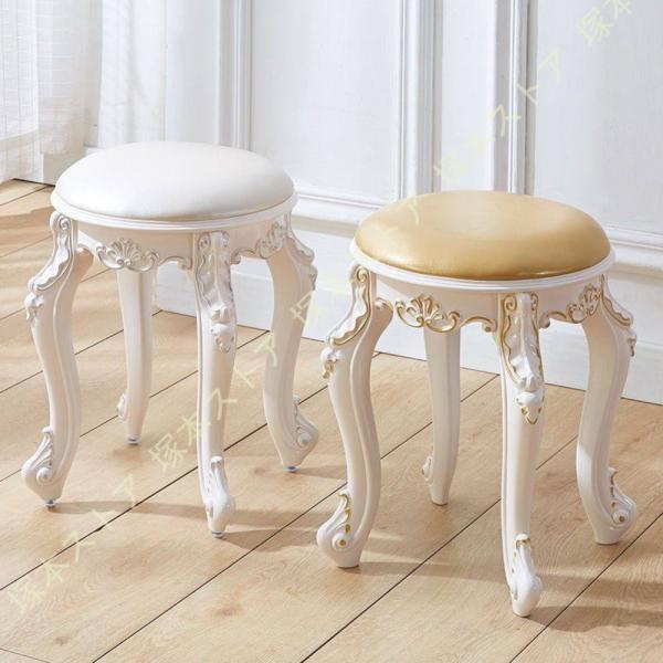 【発売日：2024年12月31日】■リモートワーク、自宅での在宅勤務や在宅ワーク用■猫脚で可愛い白いスツールはドレッサー用のチェア■姫系の椅子は玄関にぴったりで座りやすい長方形！■北欧やアンティークのインテリアに馴染みおしゃれ■四角の座面で...