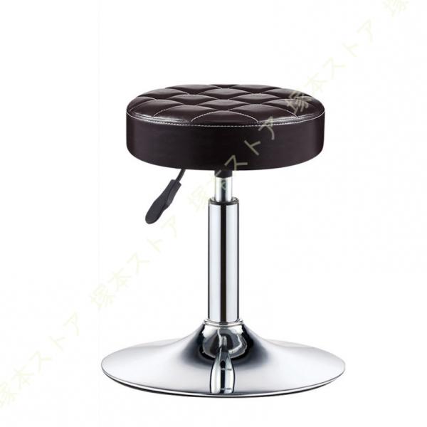 【発売日：2025年11月10日】【仕様】サイズ（約）：幅32×高さ40~55cm座面直径（約）：32cm耐荷重（約）：150kg材質：PUレザー、スチール脚回転＆昇降式の丸型スツールのポイント■丸型のスツールは高さ調整が可能な昇降チェアー...