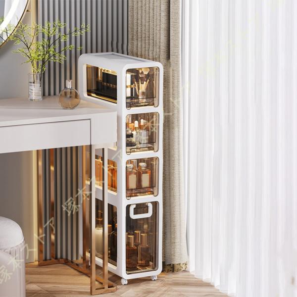 【発売日：2025年09月27日】○サイドラックとしても使え、ドレッサーにコスメとしても使用できます!○コスメ収納だけでなく、散らかりがちな小物・日用品・雑貨など全てまとめて収納できます!スリムなスタイルでキッチン・オフィス・トイレ・リビン...