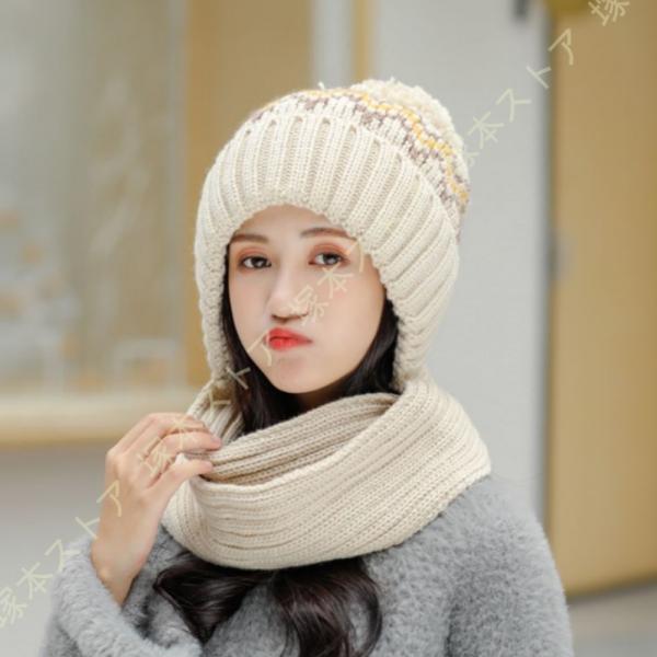 【発売日：2022年09月13日】とってもフワフワで肌触りが良く寒い冬のトレンドのマルチカラーケーブル編みニット帽！お洒落女子必須のアイテムです♪●商品詳細【サイズ】フリーサイズ【柔軟度】柔らかい【 一体式セット】（帽子*1＋マフラ*1） ...
