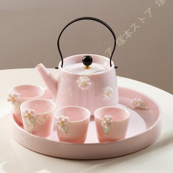 【発売日：2023年01月11日】◆【茶器セット】style1=1ポット+4カップ+1ティートレイ(写真)  ティーポット=長さ約12.5cm*高さ約12.5cm、容量約250ml  ティートレイ=直径約21.6cm×高さ約3cm  ジャス...