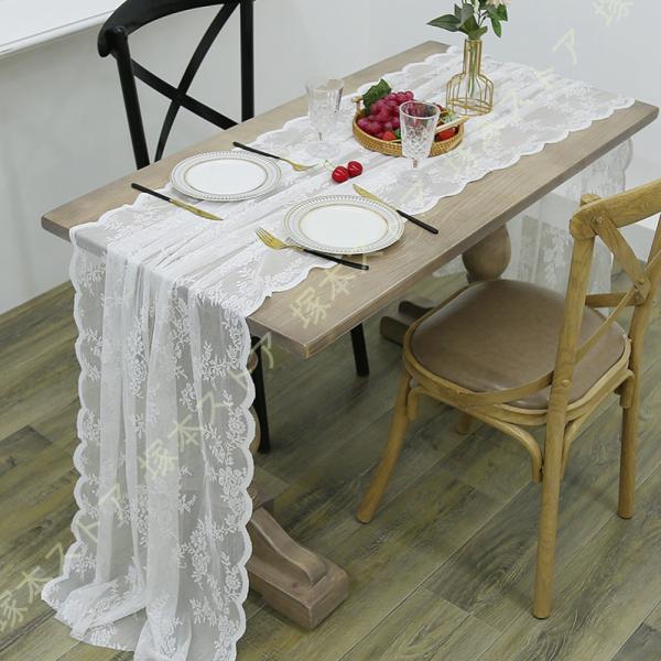 【発売日：2023年04月06日】カラー：写真色素材：ポリエステル+レース・テーブルにアクセントをつけれるテーブルランナー・テーブルを引っかき傷から保護するための、高品質の布地、褪色しない、収縮しない、滑りにくい機能。軽量、耐久性、折りたた...