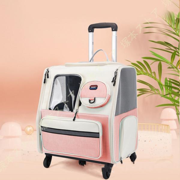 【発売日：2025年05月09日】ペットキャリーバッグ キャスター付き旅行、散歩、通院など、犬や猫の長距離移動に最適。犬の散歩、猫の移動、犬や猫の介護に大変便利です。電車、自動車、地下鉄など、まさに最高のペットキャリアの1つです。【通気性が...