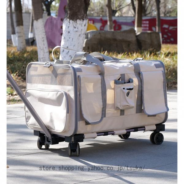 【発売日：2025年01月02日】ペットキャリー キャスター付き便利な2WAYシーンに合わせて使い分けができる、便利な2WAY。☆キャリーバッグ☆キャリーカート広々空間お座りしても窮屈さを感じさせない、広々空間中の様子がよくわかるお互いの顔...