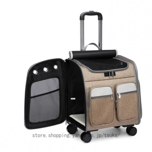 【発売日：2025年01月02日】ペットキャリー キャスター付き便利な3WAYシーンに合わせて使い分けができる、便利な3WAY。☆リュック☆キャリーバッグ☆キャリーカート広々空間お座りしても窮屈さを感じさせない、広々空間中の様子がよくわかる...