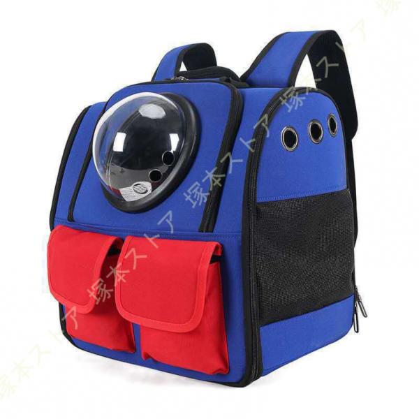 【発売日：2023年03月13日】ペットキャリーバッグ 猫キャリー 犬猫兼用 犬リュックサック 旅行ペットバッグ 透明 顔出し 通気性 大容量 耐久性 安全性  ◆サイズ：38*25*34CM（猫：推奨体重5kg以下）◆推薦ペット種類：猫・...