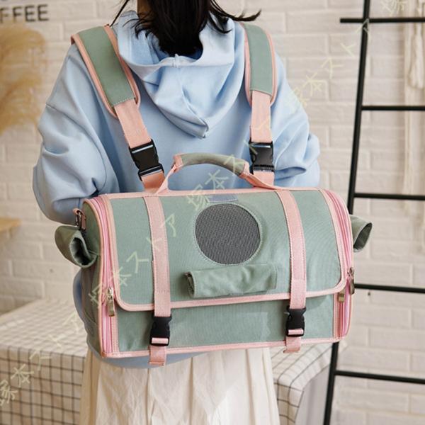 【発売日：2023年03月13日】ペットキャリーバッグ 猫キャリー 犬猫兼用 犬リュックサック 旅行ペットバッグ 透明 顔出し 通気性 大容量 耐久性 安全性  ◆Mサイズ：42*16*22CM（猫：推奨体重5kg以下）◆Lサイズ：47*1...