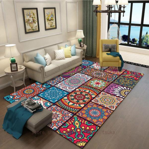 【発売日：2024年03月20日】当店大人気のペルシャ柄ラグシリーズ。 モロッカンスタイルを彷彿とさせる、ヴィンテージ調のデザインはお部屋を今ドキな空間にしてくれる大人気ラグ。ナチュラルインテリアに合わせるだけで、トレンド感のあるお部屋が完...