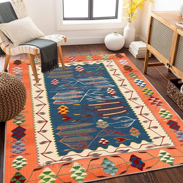 【発売日：2024年03月20日】当店大人気のペルシャ柄ラグシリーズ。 モロッカンスタイルを彷彿とさせる、ヴィンテージ調のデザインはお部屋を今ドキな空間にしてくれる大人気ラグ。ナチュラルインテリアに合わせるだけで、トレンド感のあるお部屋が完...