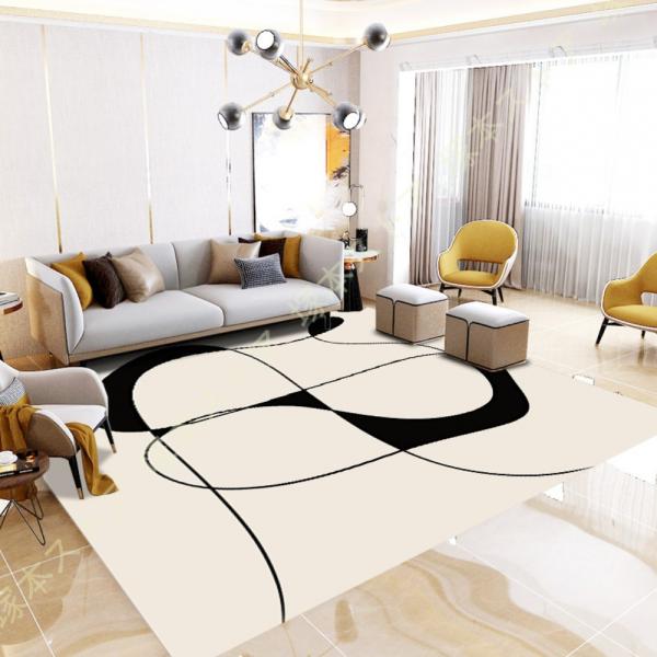 【発売日：2023年03月10日】[組成]：ポリエステル100%（プリント柄です）　 　 　            [厚さ]:約6mm   　  シンプルなデザインは、お部屋の雰囲気をがらりと変えます！ 洋室はモダン、和室に敷いてもモダンな...