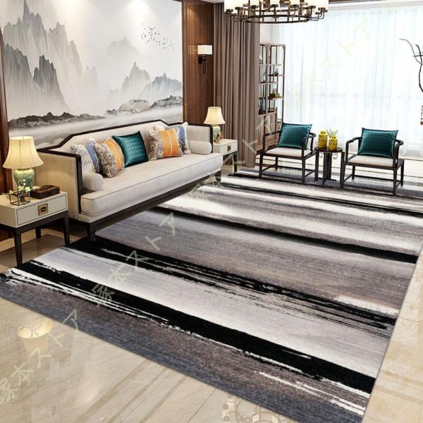 【発売日：2023年03月03日】[組成]：ポリエステル100%（プリント柄です）　 　 　            [厚さ]:約6mm   　  シンプルなデザインは、お部屋の雰囲気をがらりと変えます！ 洋室はモダン、和室に敷いてもモダンな...