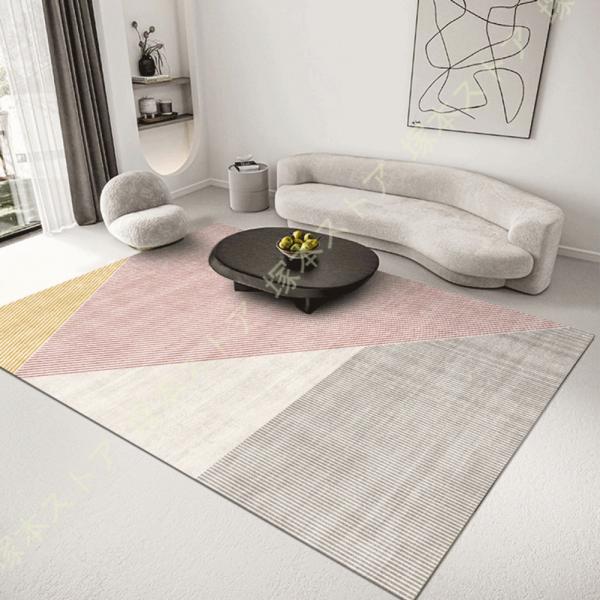 【発売日：2023年03月03日】[組成]：ポリエステル100%（プリント柄です）　 　 　            [厚さ]:約6mm   　  シンプルなデザインは、お部屋の雰囲気をがらりと変えます！ 洋室はモダン、和室に敷いてもモダンな...