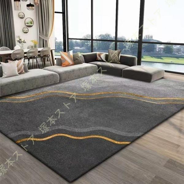 【発売日：2023年03月10日】[組成]：ポリエステル100%（プリント柄です）　 　 　            [厚さ]:約6mm   　  シンプルなデザインは、お部屋の雰囲気をがらりと変えます！ 洋室はモダン、和室に敷いてもモダンな...