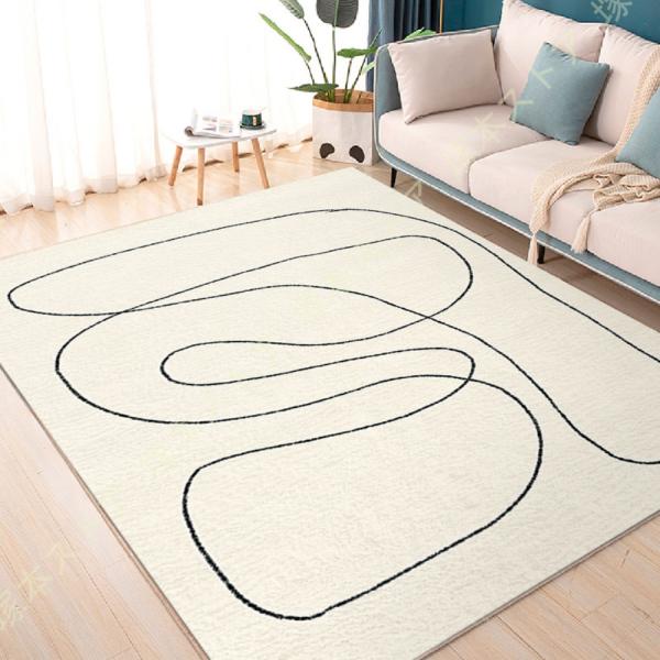 【発売日：2023年03月21日】[組成]：ポリエステル100%（プリント柄です）　 　 　            シンプルなデザインは、お部屋の雰囲気をがらりと変えます！ 洋室はモダン、和室に敷いてもモダンな印象に早変わり♪　　 お部屋に...