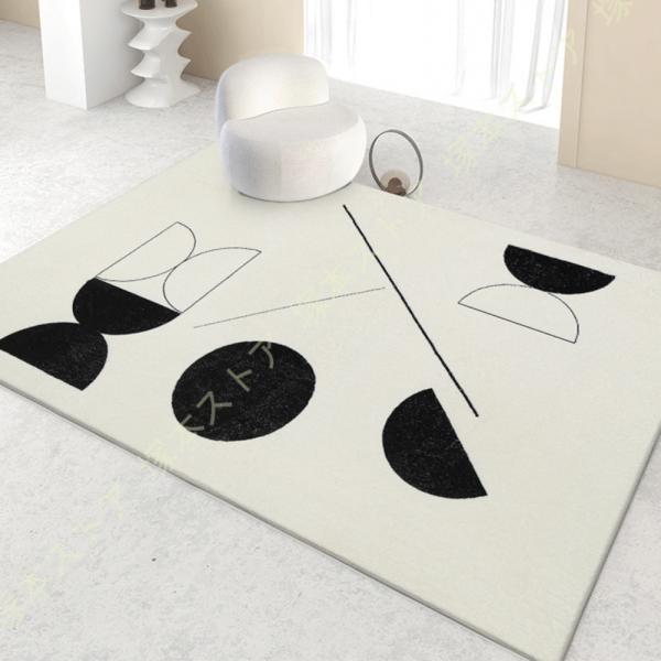 【発売日：2023年03月21日】[組成]：ポリエステル100%（プリント柄です）　 　 　            シンプルなデザインは、お部屋の雰囲気をがらりと変えます！ 洋室はモダン、和室に敷いてもモダンな印象に早変わり♪　　 お部屋に...