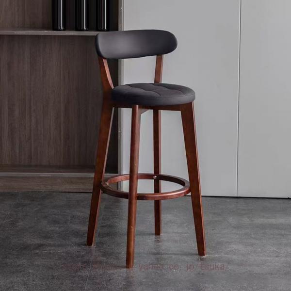 【発売日：2025年09月09日】【商品仕様】商品名: カウンターチェア材質：座面：布、puレザー、スポンジ脚：木  サイズ：幅×奥行×高さ：小さい：38*38*85cm、中：40*40*95cm、大きい：42*42*105cm（ご注意：実...