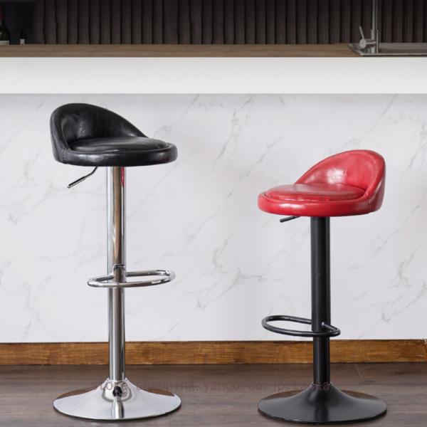 【発売日：2025年09月09日】【商品仕様】商品名: カウンターチェア材質：座面：布、puレザー、スポンジ脚：金属 F*1：1脚、F*2：同色の2脚セットサイズ：直径約38.5cm高さ約63-83cm（ご注意：実寸サイズを測っているため多...