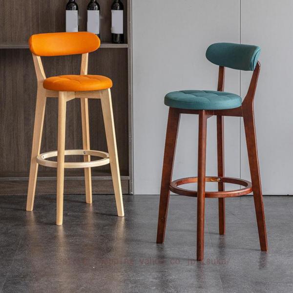 【発売日：2025年09月16日】【商品仕様】商品名: カウンターチェア材質：座面：布、puレザー、スポンジ脚：木  サイズ：幅×奥行×高さ：小さい：38*38*85cm、中：40*40*95cm、大きい：42*42*105cm（ご注意：実...