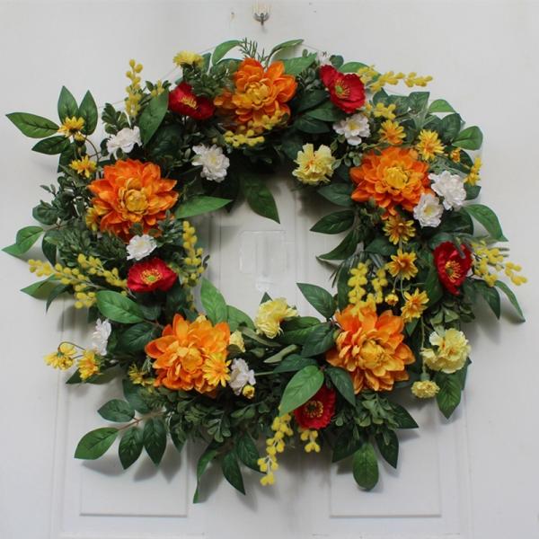 【発売日：2022年01月05日】高品質の素材でできており、腐敗しにくく、耐久性があります。完璧な色とサイズで、壁、ドア、窓に配置できます。吊るし飾りとして、お祭りの雰囲気に溢れています。花輪の装飾はファッショナブルで、家庭や屋外での使用に...