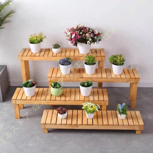 【発売日：2025年12月26日】【高い品質の木素材】フラワースタンドは高い品質の天然木製です!厚みのある素材、頑丈で耐久性がある!防水性、防湿性、耐腐食性，長期間の使用が可能!屋内外での使用に適している!【用途】広範な使用シナリオで、壁や...