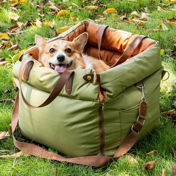 【発売日：2025年03月12日】【サイズ】55*50*45cm【ハイテク生地】最先端のレザー生地を使用したカーシートとベッドのコンボは、これまたスタイリッシュ、耐久性にも優れています。防水性があり、冒険的な使用にも耐え、お手入れも簡単です...