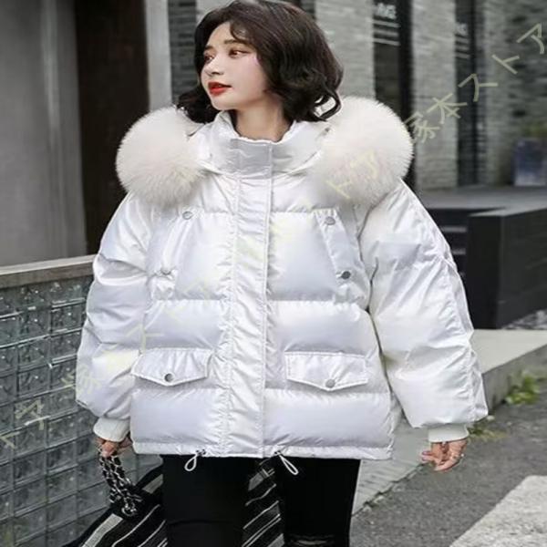 【発売日：2026年03月04日】中綿ジャケット キルティングジャケット ショート ダウンコート ダウン アウター 羽織り 上着 膝下 ファッション aライン 着痩せ 秋 冬 冬服 フードなし 無地 ゆったり 厚手 防風 保温 レディース ...