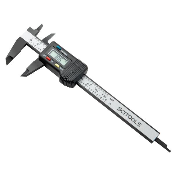 SCITOOLS デジタルノギス 100mm 電池カバー外れない ポケットノギス ゼロセット機能 内径/外径/深さ/段差測定用高精度のぎす 【商品説明】・【カーボンファイバー素材】寸法安定性が良い、耐磨耗性が優れているカーボンファイバーを採...