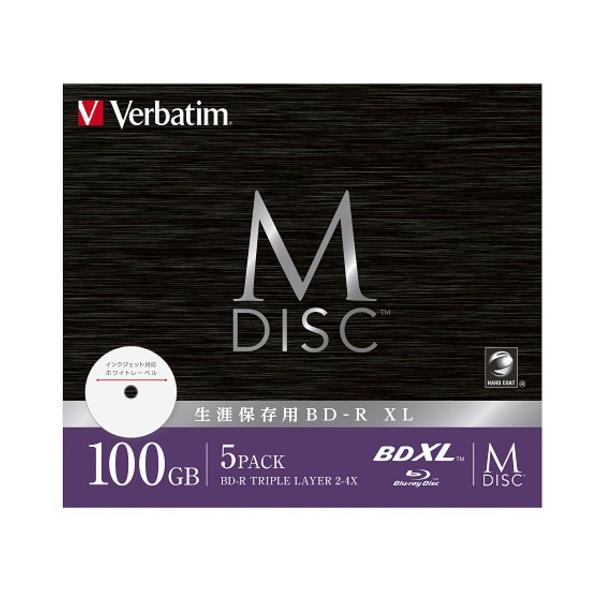 Verbatim　DBR100YMDP5V2　BD-R　XLデータ用M-DISC　100GB 120