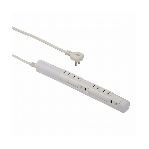 オーム電機　HS-T61C5S3-W　回転スリムタップ　ホワイト 72