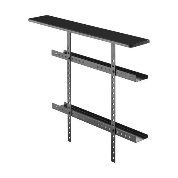 山崎実業　テレビ上＆裏ラック　スマート　ワイド　ブラック 446