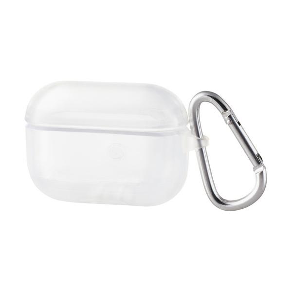 エレコム　AVA-AP2UC2CR　AirPods　Pro対応アクセサリ　ソフトケース　カラビナ付　クリア 500