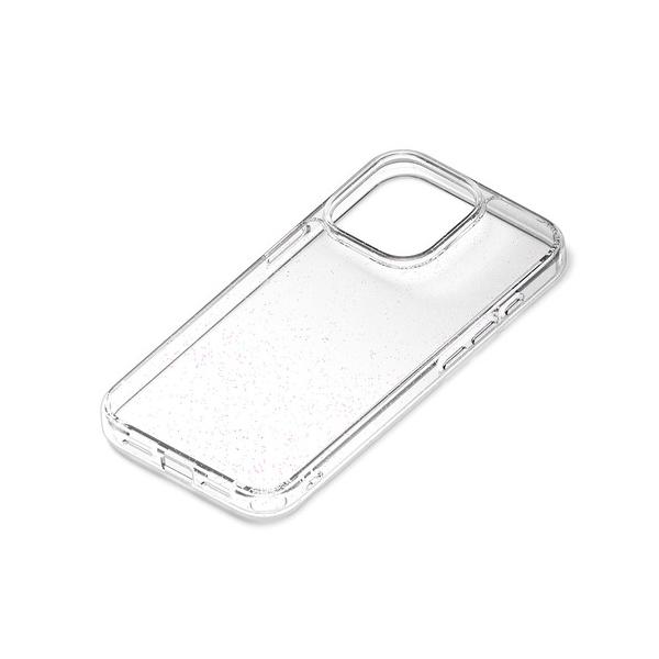 PGA　PG-23BPT13WH　iPhone15Pro　グラデーションハイブリッドケース　Premium　Style　ラメ・ホワイト　PG23BPT13WH 500