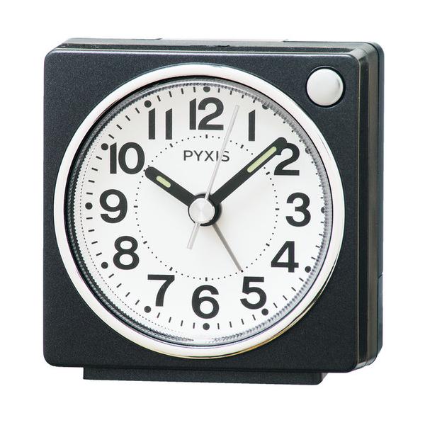 セイコー　NR449K　目覚まし時計　プラスチック枠(黒メタリック塗装) 820