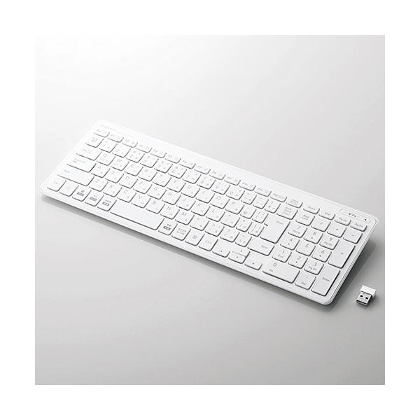 キーボード　エレコム　無線　ワイヤレス　TK-FDP099TWH　無線薄型コンパクトキーボード 131
