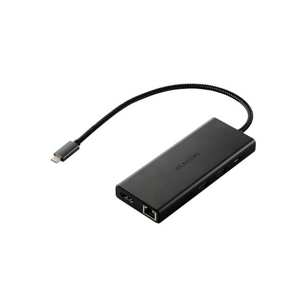 エレコム DST-100BPBK ドッキングステーション USB-Aｘ4 USB-Cｘ2 USB PD対応 100W ブラック 126