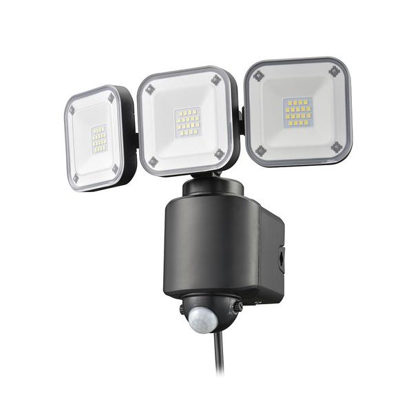 【推奨品】オーム電機　LS-A450W3　monban　防犯センサーライト　3灯コンセント式 50
