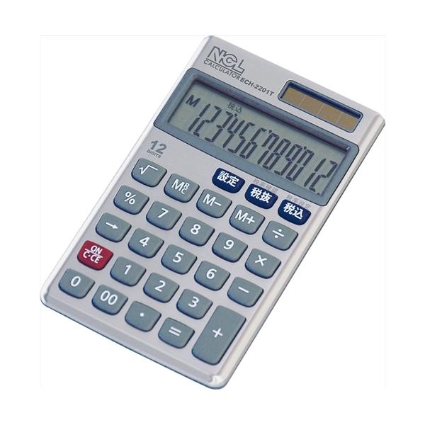 ナカバヤシ　ECH-2201T　電卓　ハンディータイプ　ケース付き　メタル 52