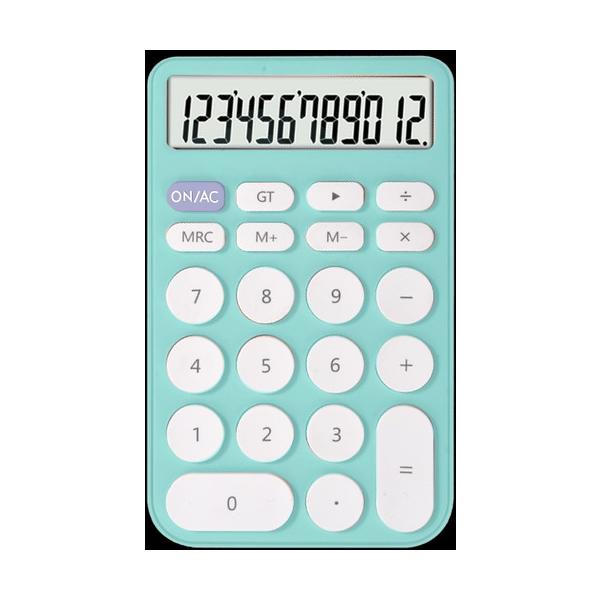 LTL Relation CALC001LB シンプルな機能で使いやすいカラフルな電卓 12桁表示・メモリー機能 オートパワーオフ機能付 ライトブルー 52
