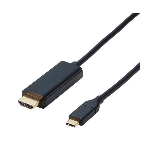 エレコム　CAC-CHDMI20BK3　USB　Type-C　HDMI　変換ケーブル　2m　4K／60Hz　映像出力　Windows　Mac対応　ブラック 131