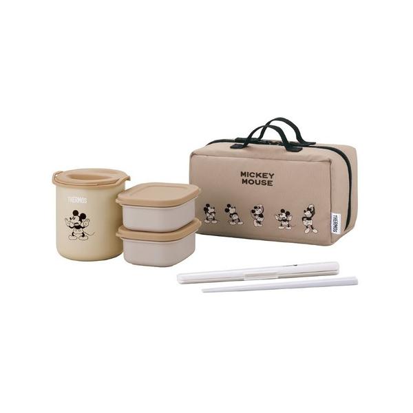 THERMOS　サーモス　保温お弁当箱　食洗機対応　250ml　380ml　ミッキー　ライトベージュ　DBQ-257DS-LBE 446