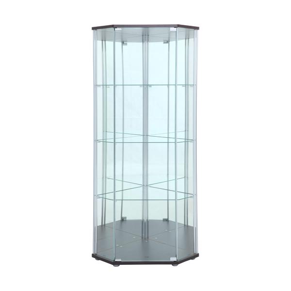 不二貿易　ガラスコレクションケース　ブラウン　98846 448